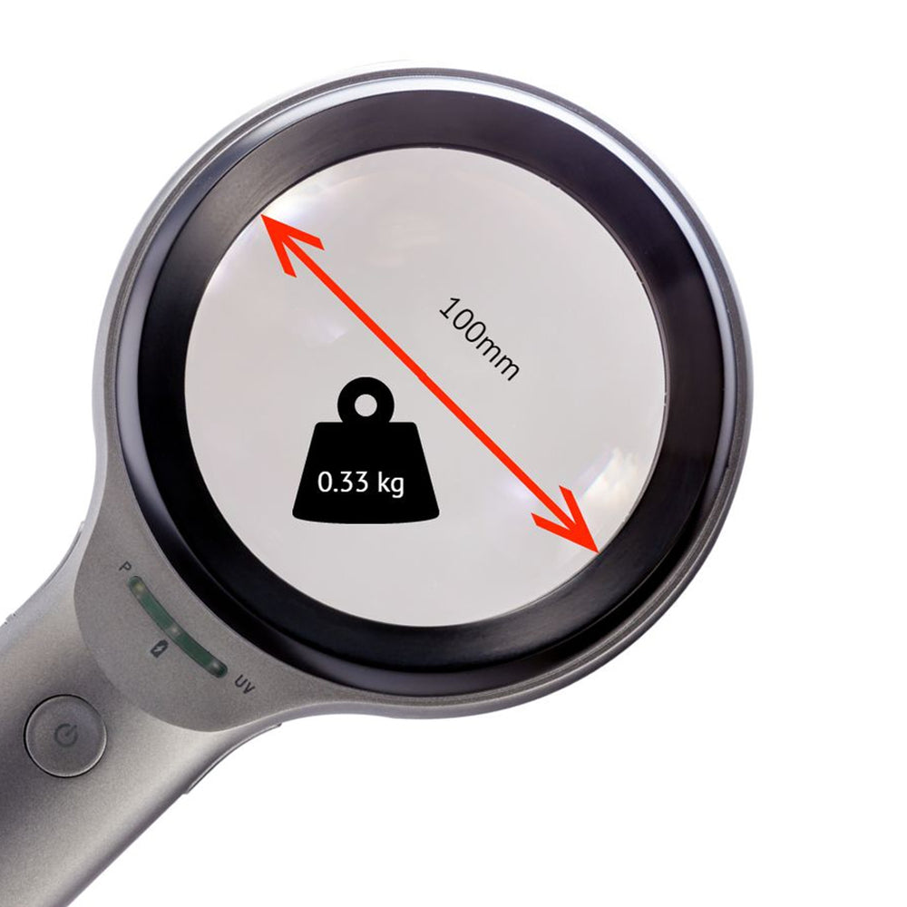 Lente d'ingrandimento Illuco IDS 3100 Magnum+ con base di ricarica inc